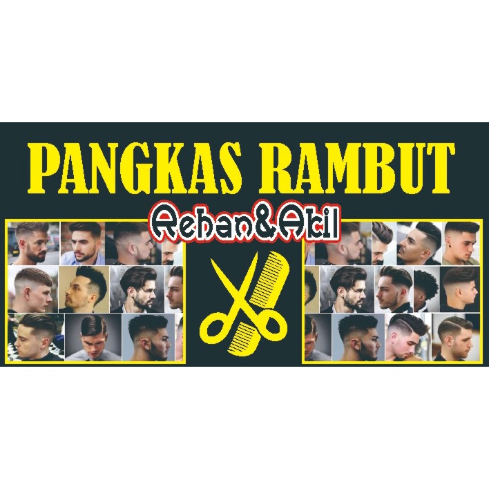 Jual Spanduk/Banner Pangkas Rambut, Desain Custom Suka-Suka | Shopee ...