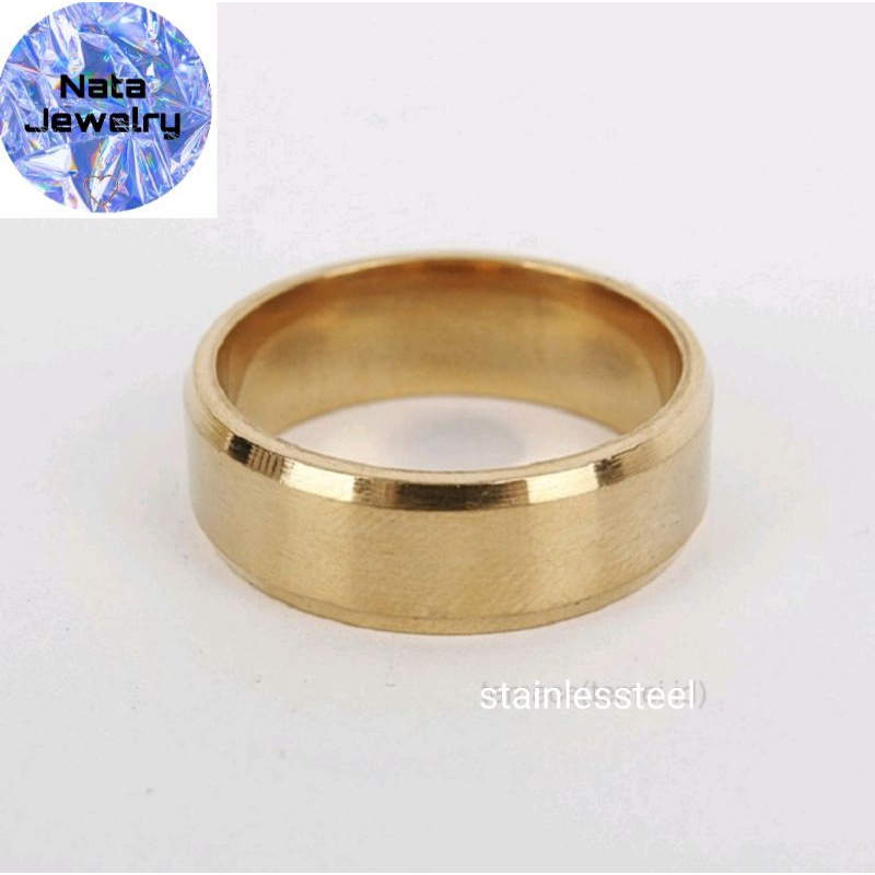 Jual Cincin Titanium Polos Warna Hitam, Silver, Gold. | Shopee Indonesia