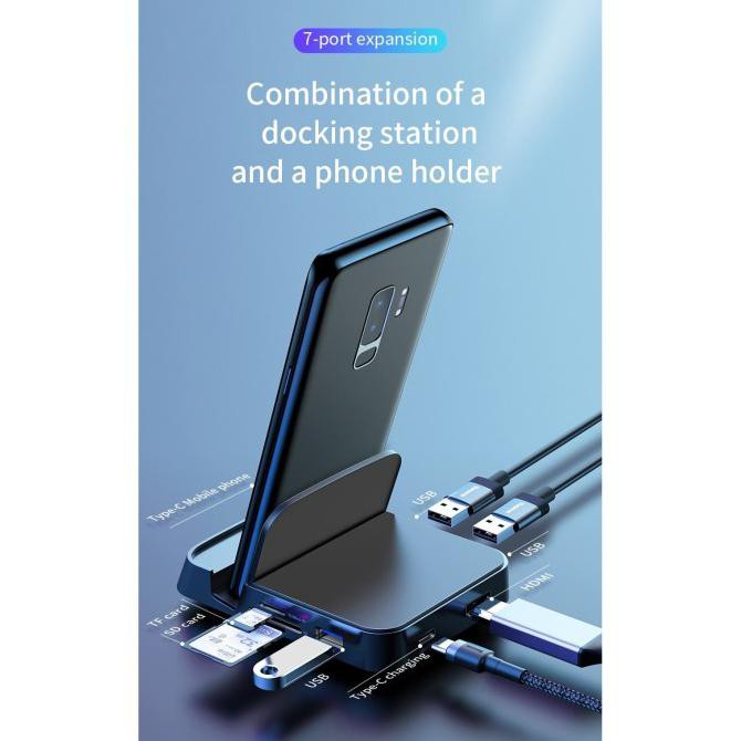 Jual BASEUS CAHUB-AT Mate Docking Type-C Mobile Phone HUB Docking ...