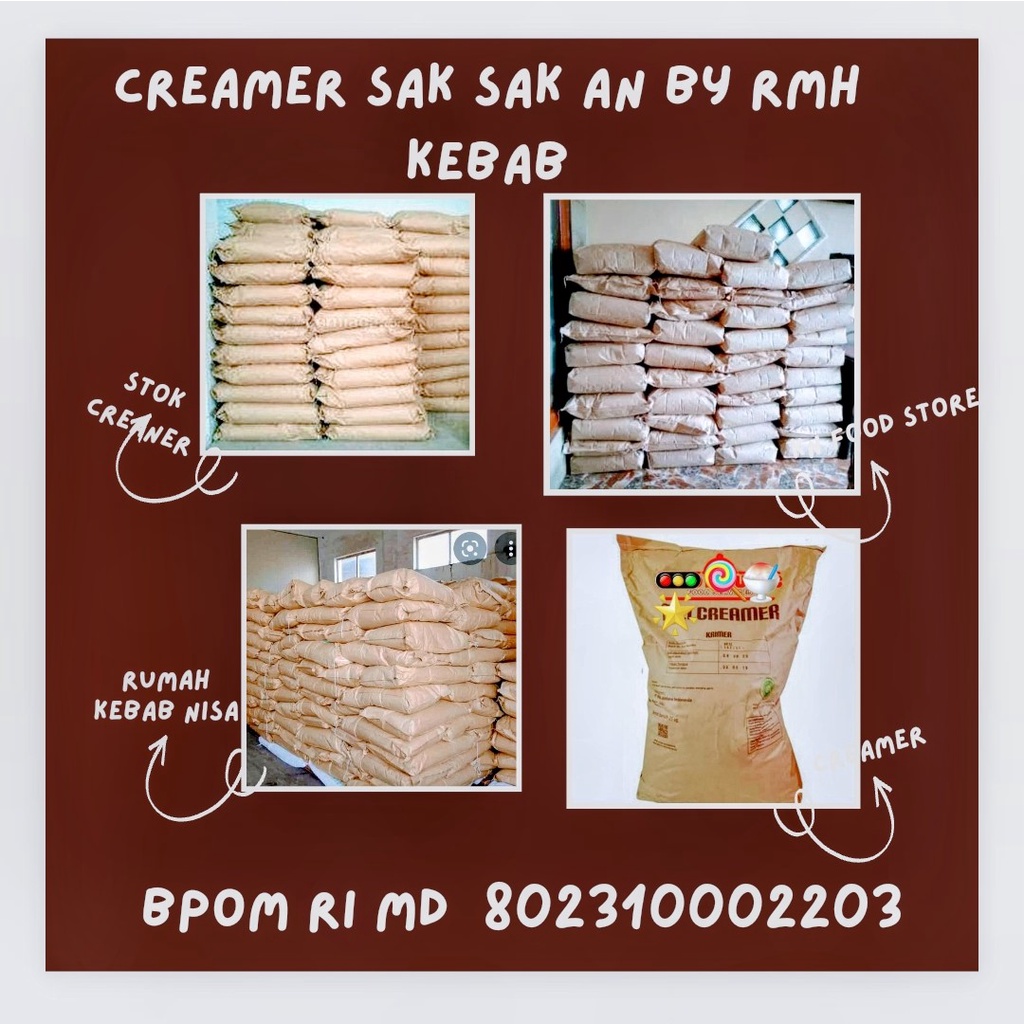 Jual Creamer regular kemasan 1 sak isi 25kg Bubuk Creamer Krimer KR 01 ...