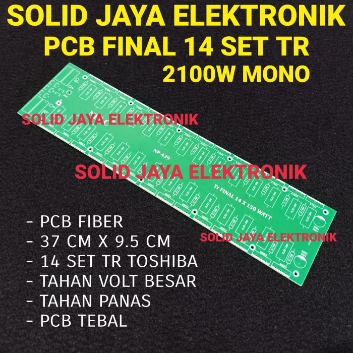 Jual PCB FINAL FIBER TR FINAL 14 TR SET TOSHIBA 1800W TRANSISTOR NELC ...