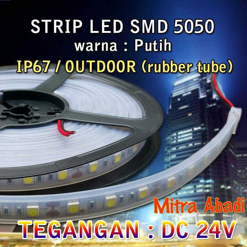Jual Lampu LED Strip SMD 5050 DC 12V 24V IP67 + Rubber Tube | Shopee ...