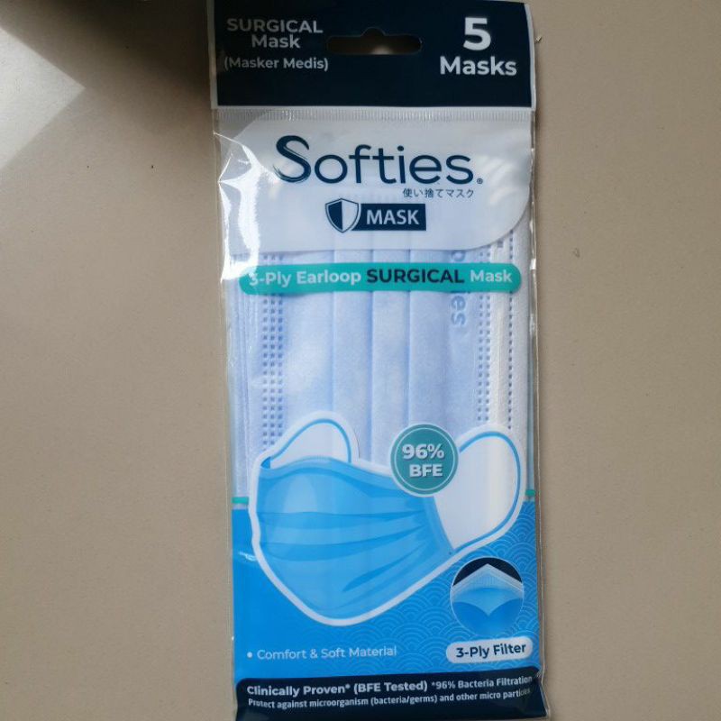 Jual Softies mask isi 5 / surgical isi 30 / masker anak / masker hijab ...