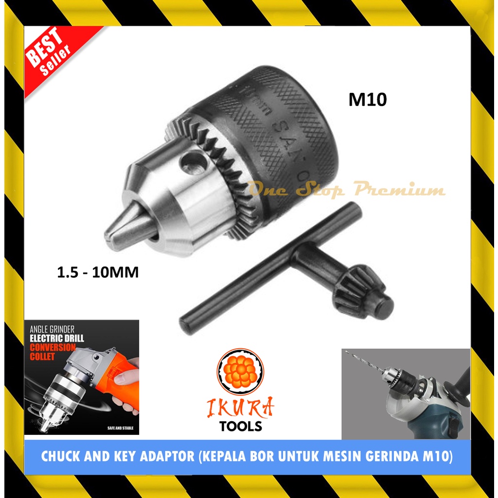 Jual CHUCK KEY 10MM ALAT DRILL GRINDER GERINDA GURINDA ADAPTER ADAPTOR ...