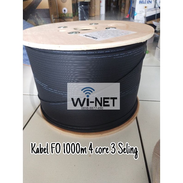 Jual Kabel FO 1000 Meter - FTTH Dropcore 4 Core 3 Seling Sling Kawat ...