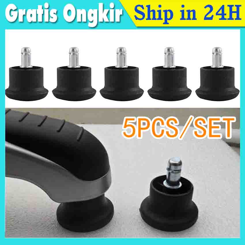 Jual 5Pcs Bell Glides Replacement Office Chair or Stool Swivel Caster ...