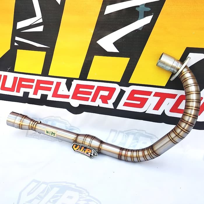 Jual LEHER / HEADER KNALPOT KAWASAKI W175 POWERBOOM | Shopee Indonesia