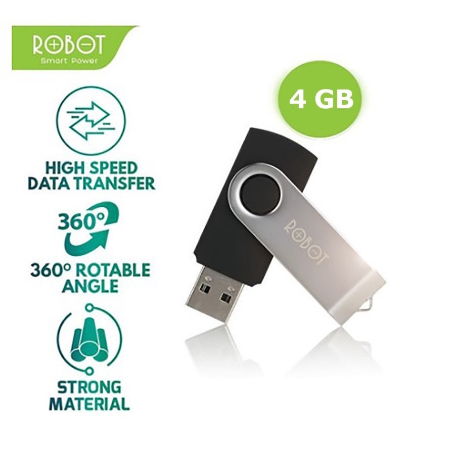 Jual FLASHDISK USB 2.0 ROBOT RF104 Storage 4GB Rotatable U-Disk ...