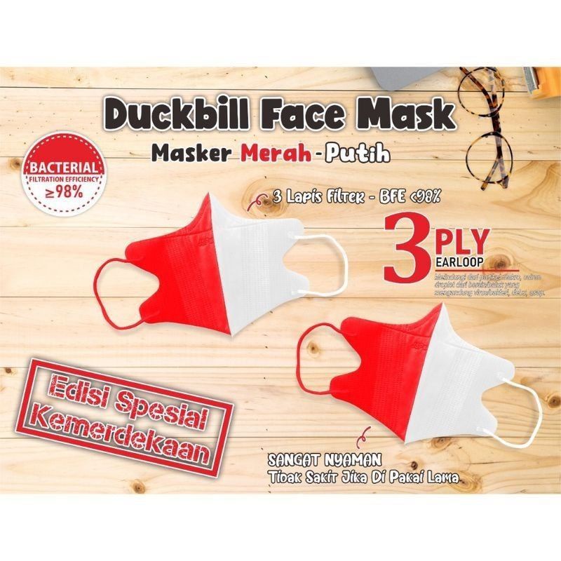 Jual DUCKBIL FACE MASK,KF94 MASK,MASKER WAJAH, EDISI MERAH PUTIH ...