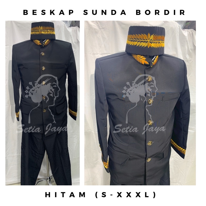 Jual Beskap Sunda Polos dan Bordir/ Beskap Basofi Among Tamu | Shopee ...