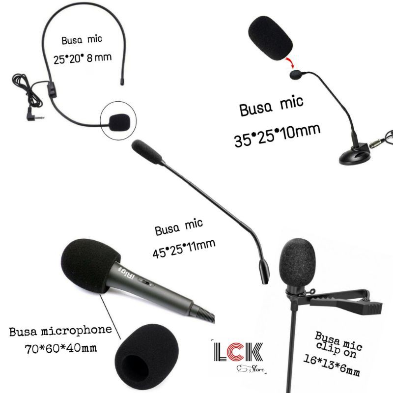 Jual Busa mic clip on kecil mini headset lidi / foam shotgun /spon ...