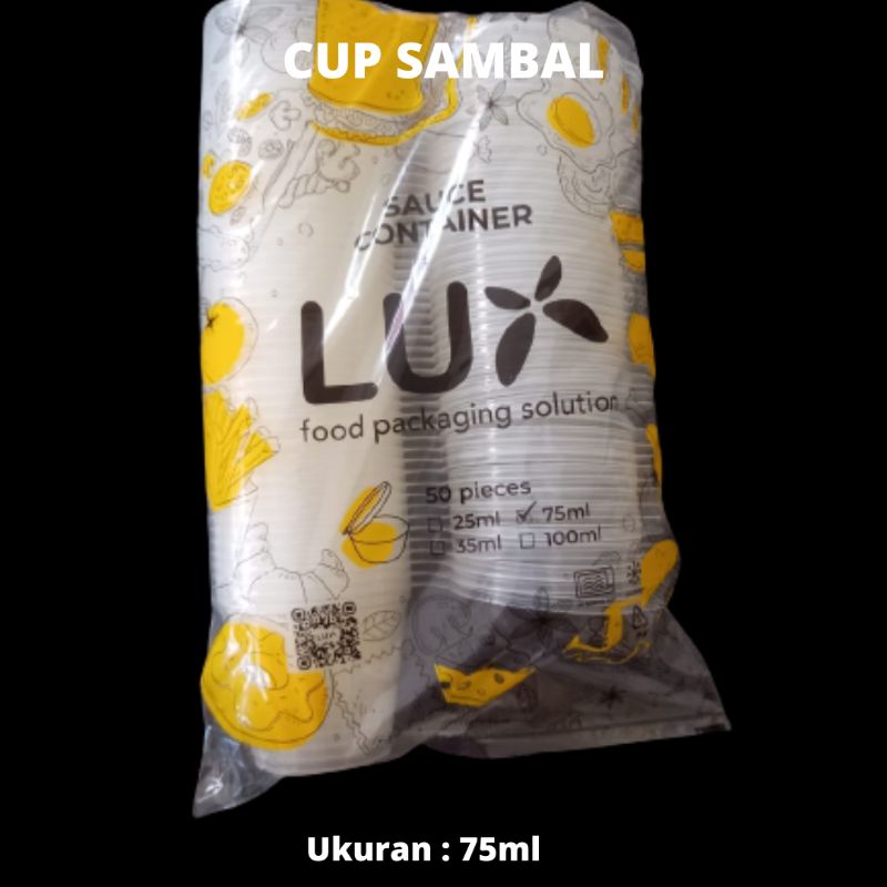 Jual Cup Sambal Lux 75ml | Shopee Indonesia