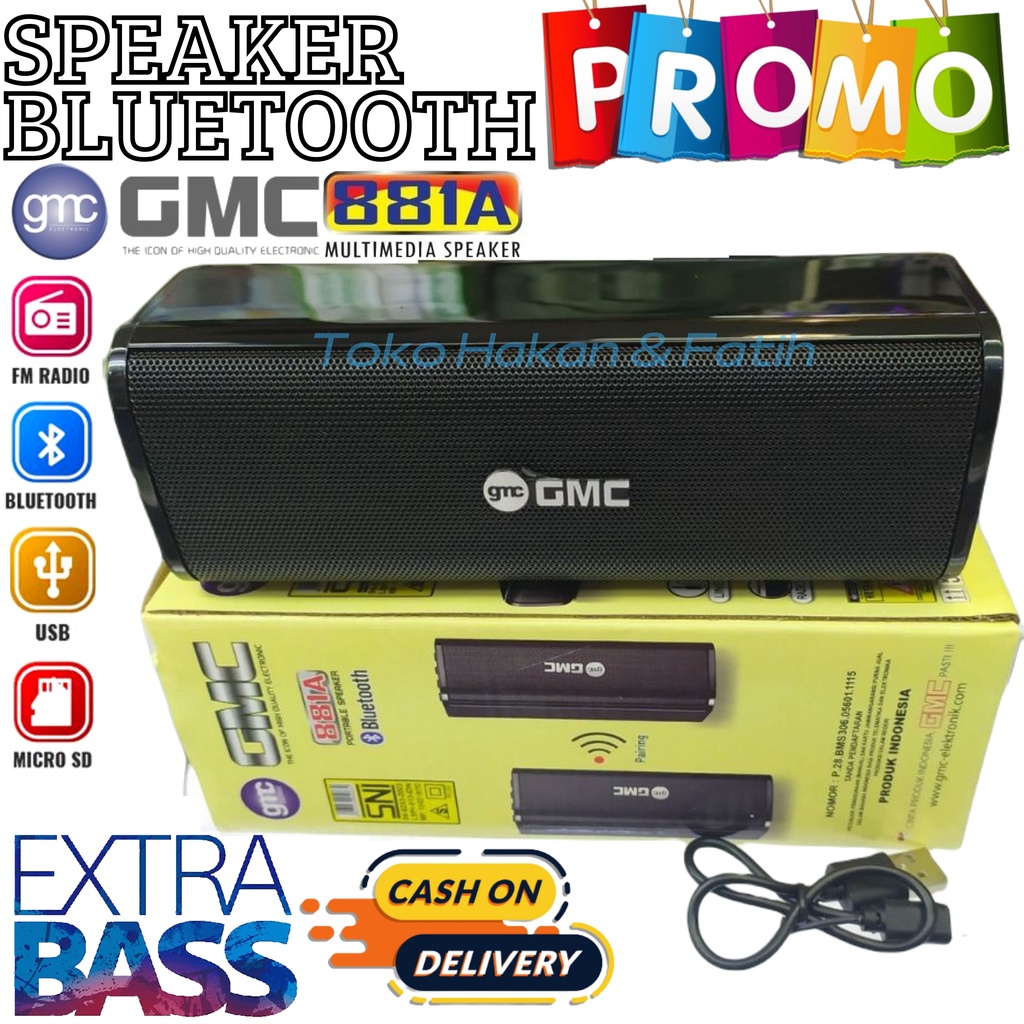 Jual Speaker Multimedia GMC 881A / 881B Bluetooth - Speaker Portabel Bluetooth GMC 881 A / 881 B ...