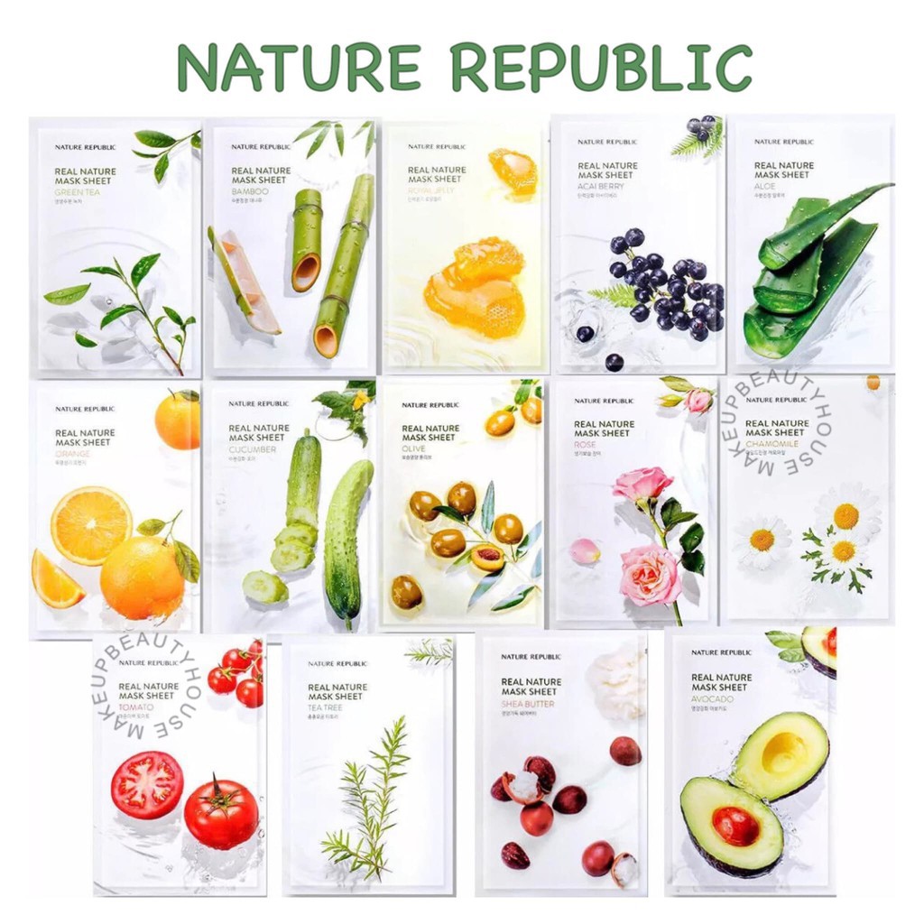 Jual NATURE REPUBLIC Real Nature Mask Sheet - Nature Republic Sheet ...