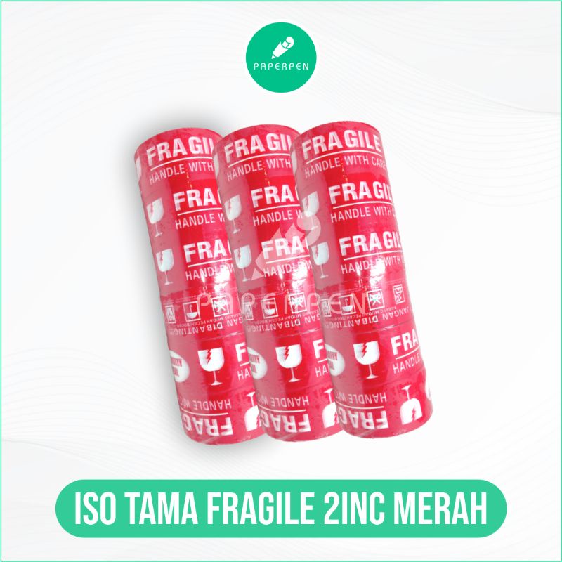 Jual Isolasi Fragile Merah Tama 48Mm | Shopee Indonesia