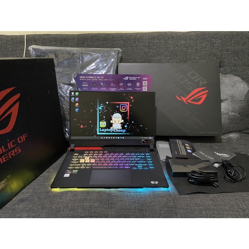 Jual Asus ROG Strix G513QC Ryzen 5 5600H RTX 3050 Fulset Likenew ...