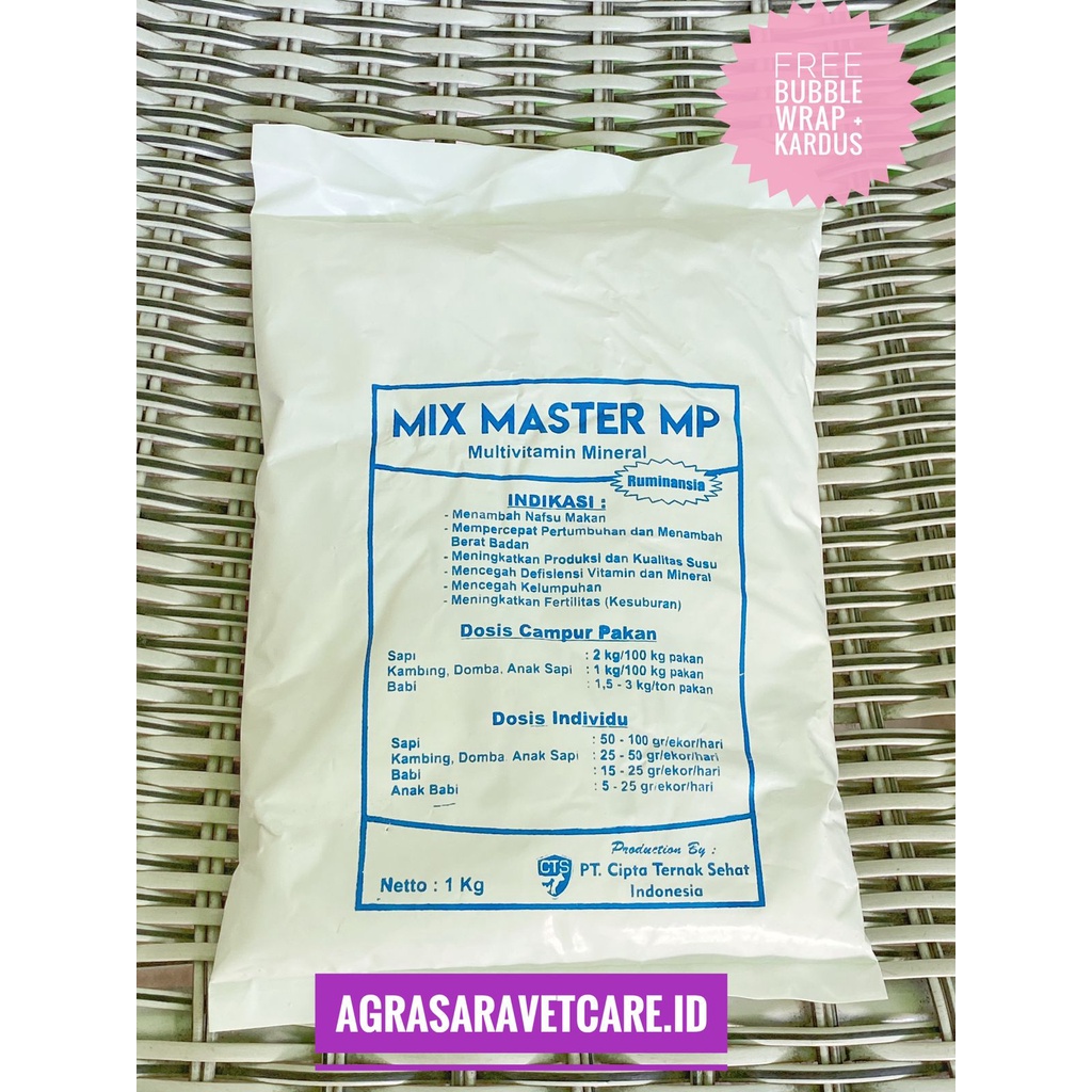 Jual PREMIX MIX MASTER MP 1 KG - PREMIX PENGGEMUK SAPI KAMBING BABI ...