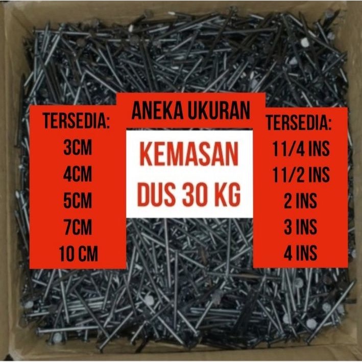 Jual Paku Kayu 2cm / 2,5cm / 3cm / 4cm / 5cm / 7cm / 10cm 30 kg Kemasan ...