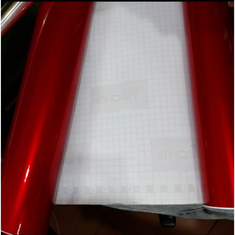 Jual Sticker Stiker Skotlet Merah Candy Glossy Merah Metalik Glossy ...
