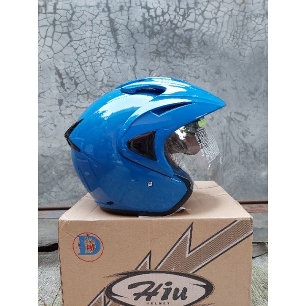 Jual HELM HIU ARROW BLUE MILD DOBEL VISOR | Shopee Indonesia