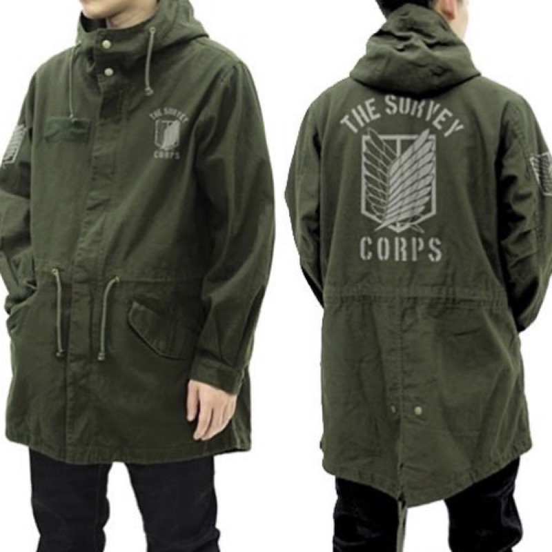 Jual AOT Attack On Titans Surveys Corps Coat Jaket Cosplay Anime Jacket ...