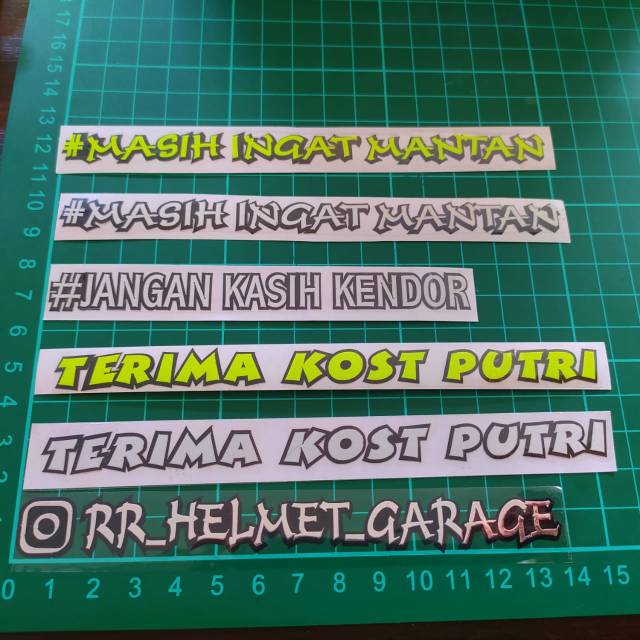 Jual Stiker helm terima kos putri / visor / motor / mobil. bahan ...