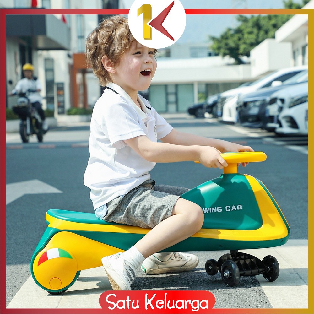 Jual SK-M193 Mainan Mobil Dorong Anak Ride On Swing Car LED Musik Mobil ...
