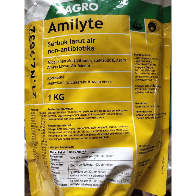 Jual Amilyte vitamin ayam dari PT SHS | Shopee Indonesia