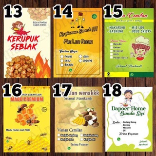 Jual Stiker Label Makanan Custom Sticker Label Kemasan Minuman Jamu ...