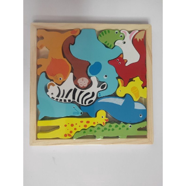Jual PUZZLE KAYU 3D ANIMAL ANGKA | Shopee Indonesia