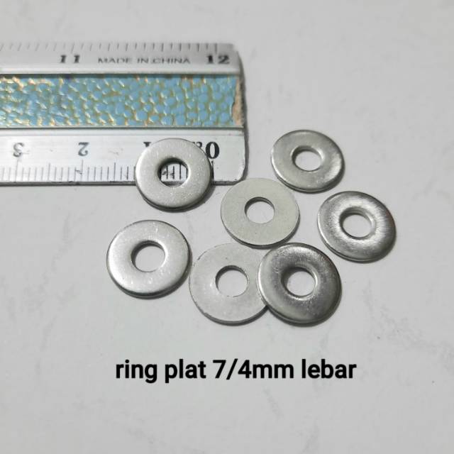 Jual Ring plat 7 /4mm lebar 12mm paket 10pcs | Shopee Indonesia