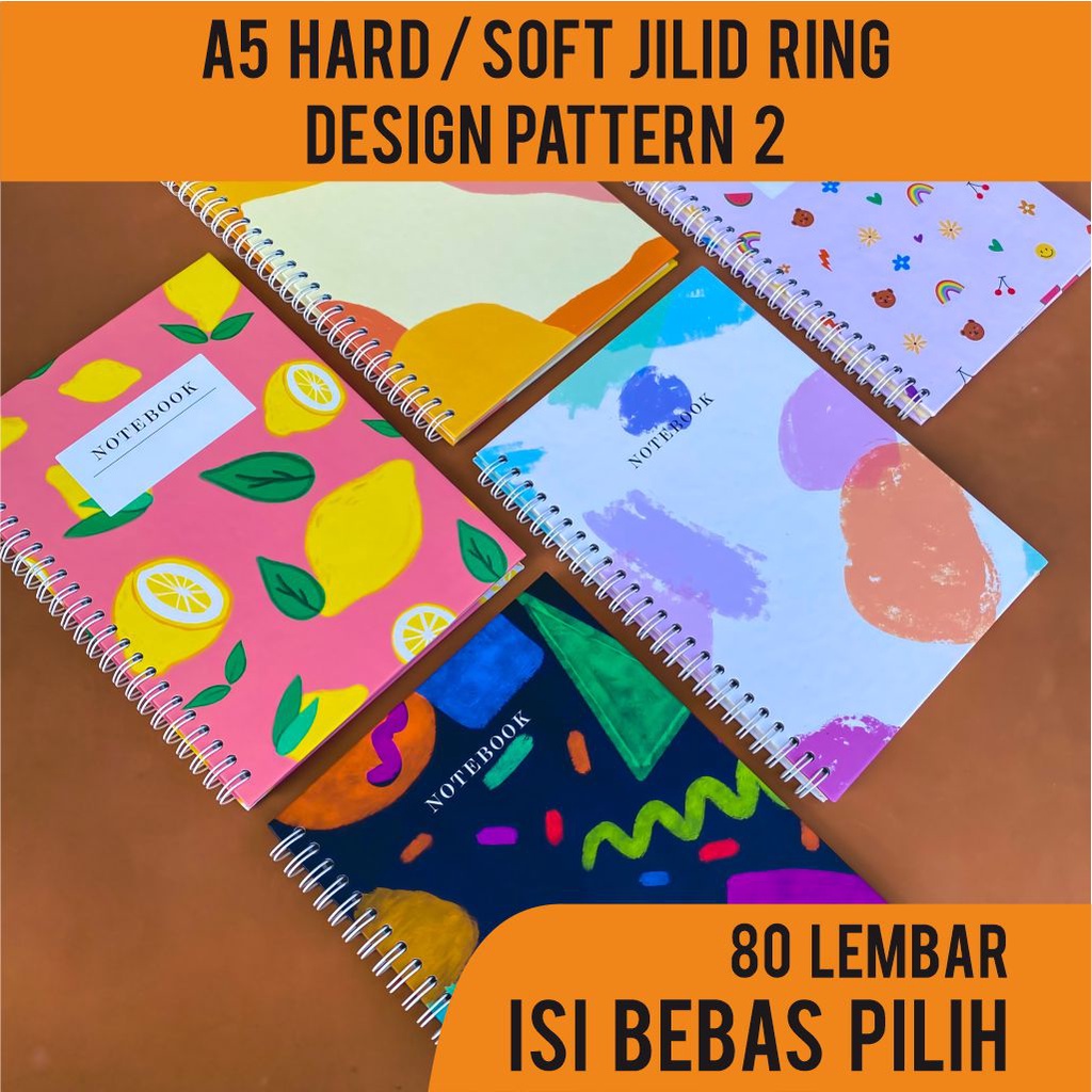 Jual Notes Jilid Ring Spiral Isi Bebas Pilih A5 80 Lembar Hardcover ...