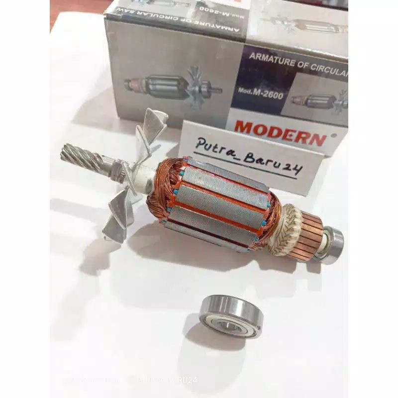 Jual ARMATURE MESIN SERKEL MODERN M 2600 / ANGKER CIRCULAR SAW MODERN M ...