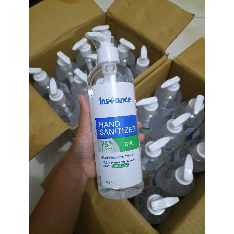 Jual INSTANCE hand sanitizer Gel kemasan botol tinggi 500 mL | Shopee ...