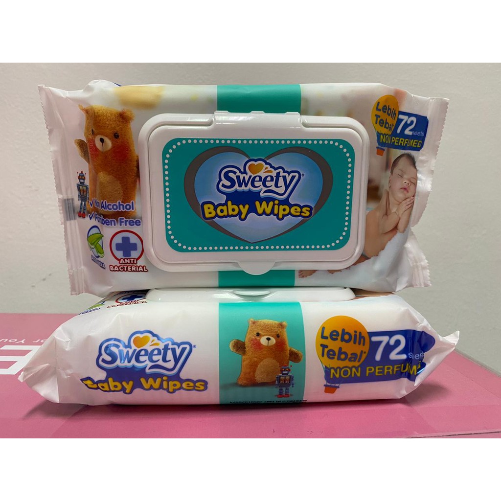 Jual SWEETY Baby Wipes ( Perfumed / Non Perfumed ) | Shopee Indonesia