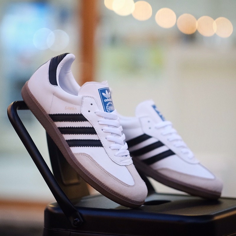 Jual ADIDAS SAMBA OG CLASSIC WHITE BLACK | Shopee Indonesia