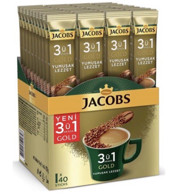 Jual Jacobs 3in1 gold Coffee Mix Light Flavor | Kopi TURKI Jacobs ...