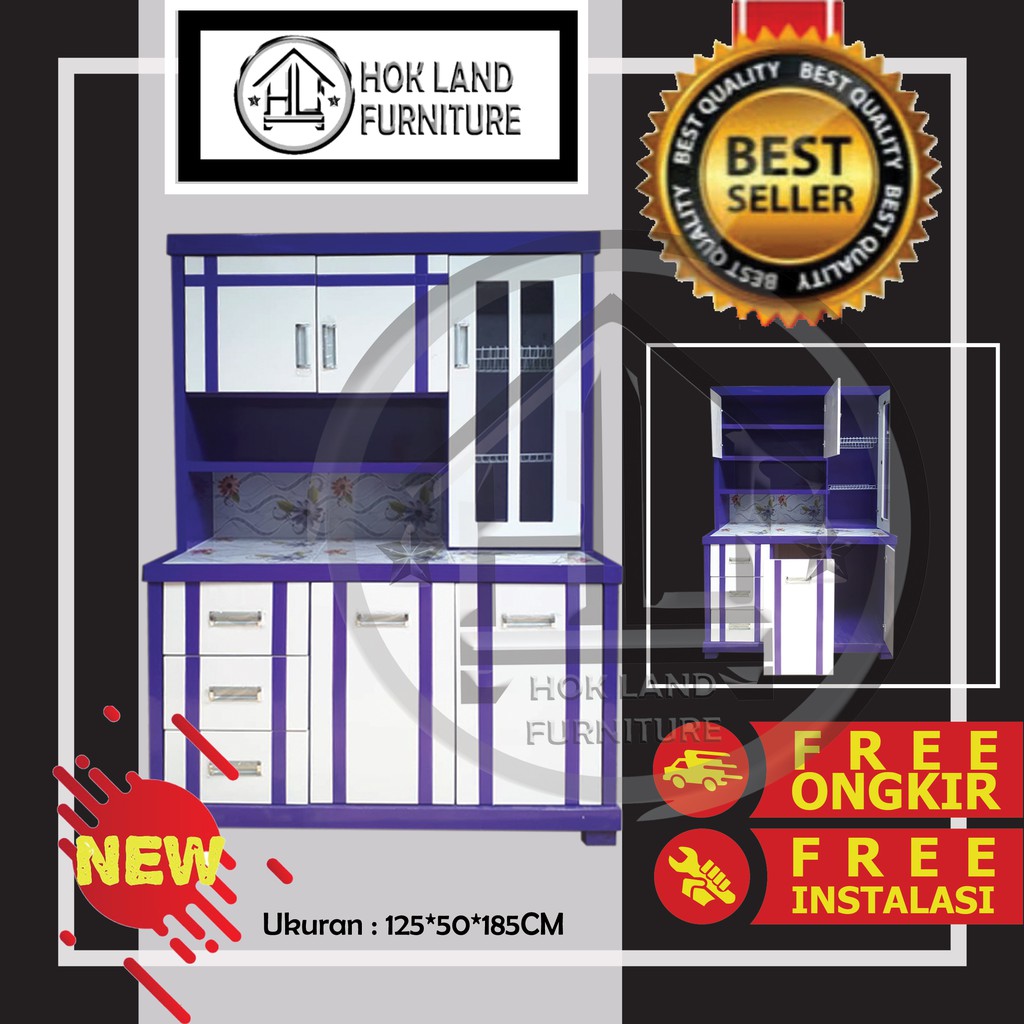 Jual Lemari sayur 3 pintu lemari rak piring dapur minimalis / Lemari ...