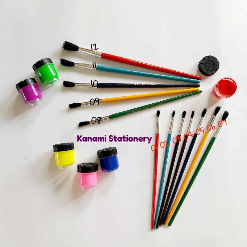 Jual Kuas Lukis Cat Air Pagoda Kuas Hitam #01-12 Satuan. | Shopee Indonesia