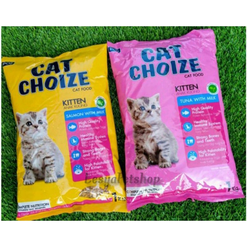 Jual Pakan kucing Cat choize kitten (tuna and salmon) 1 kg dan 500 gram ...