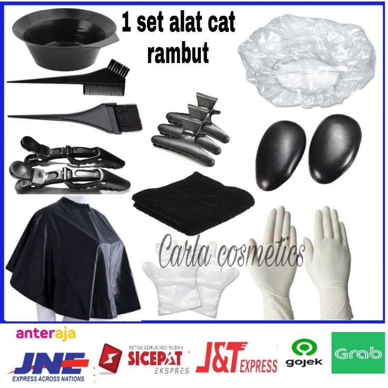 Jual 1 paket alat cat rambut dan alat bleaching rambut mangkok cat ...