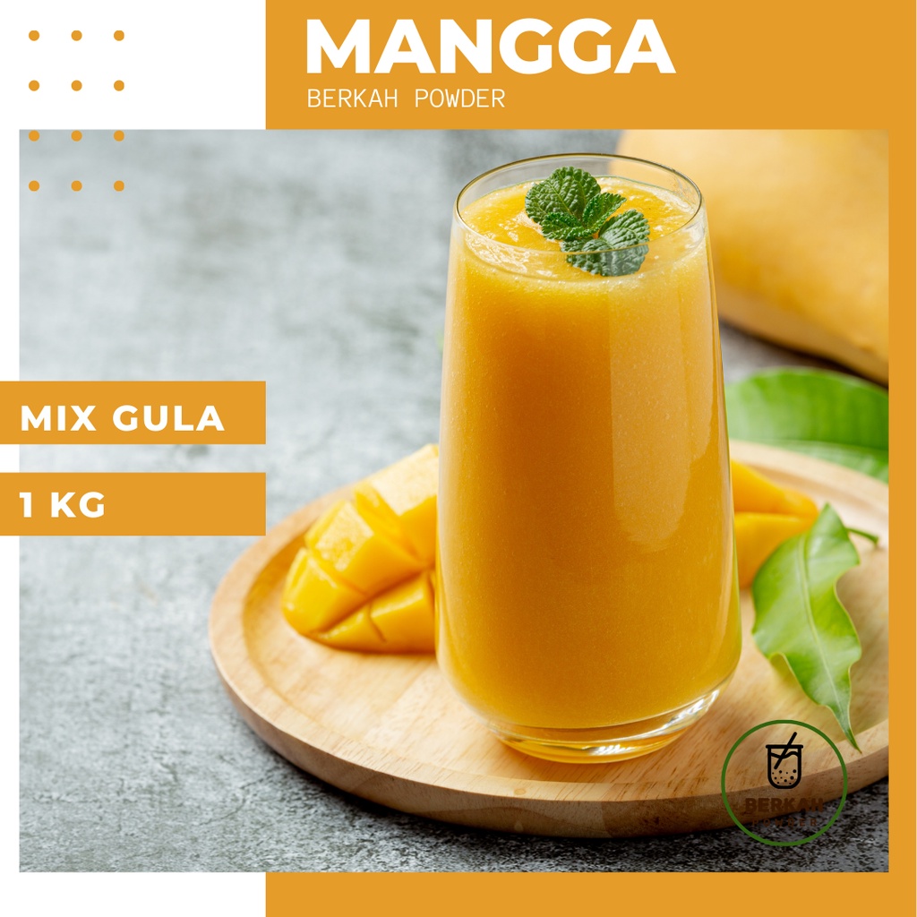 Jual Bubuk Minuman Rasa Mangga 1Kg Bubuk Boba Minuman KekinianSerbuk ...