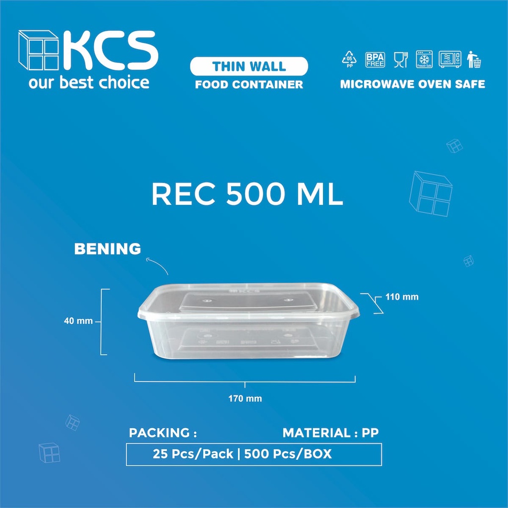 Jual VICTORY THINWALL RECTANGLE 500ML MICROWAVE OVEN SAFE BUAT MAKANAN ...