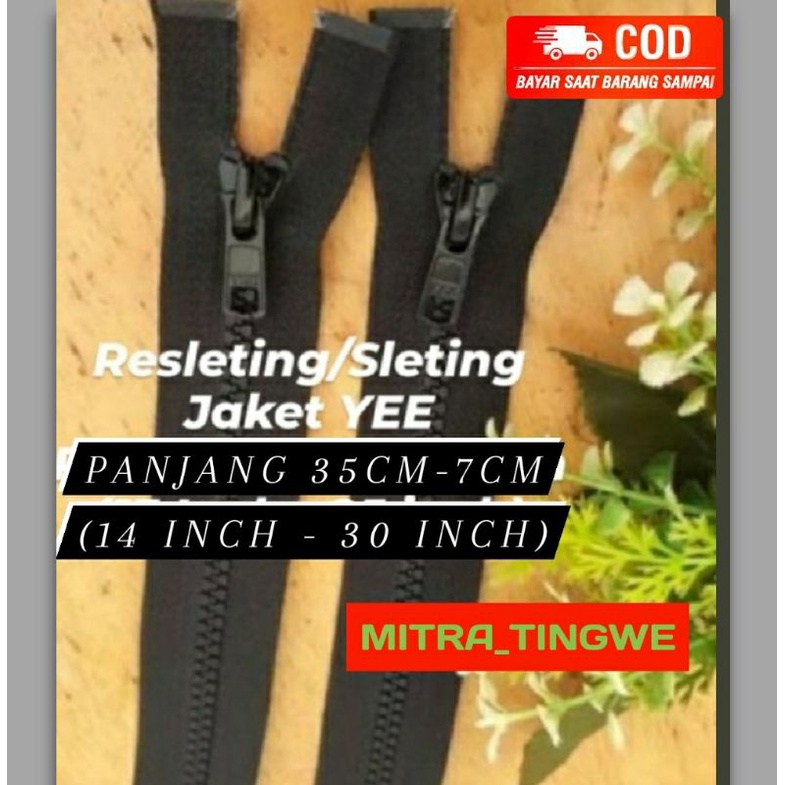 Jual Resleting / Sleting Jaket YEE Vislon 35cm - 65 cm (14inch - 25 inch) | Shopee Indonesia