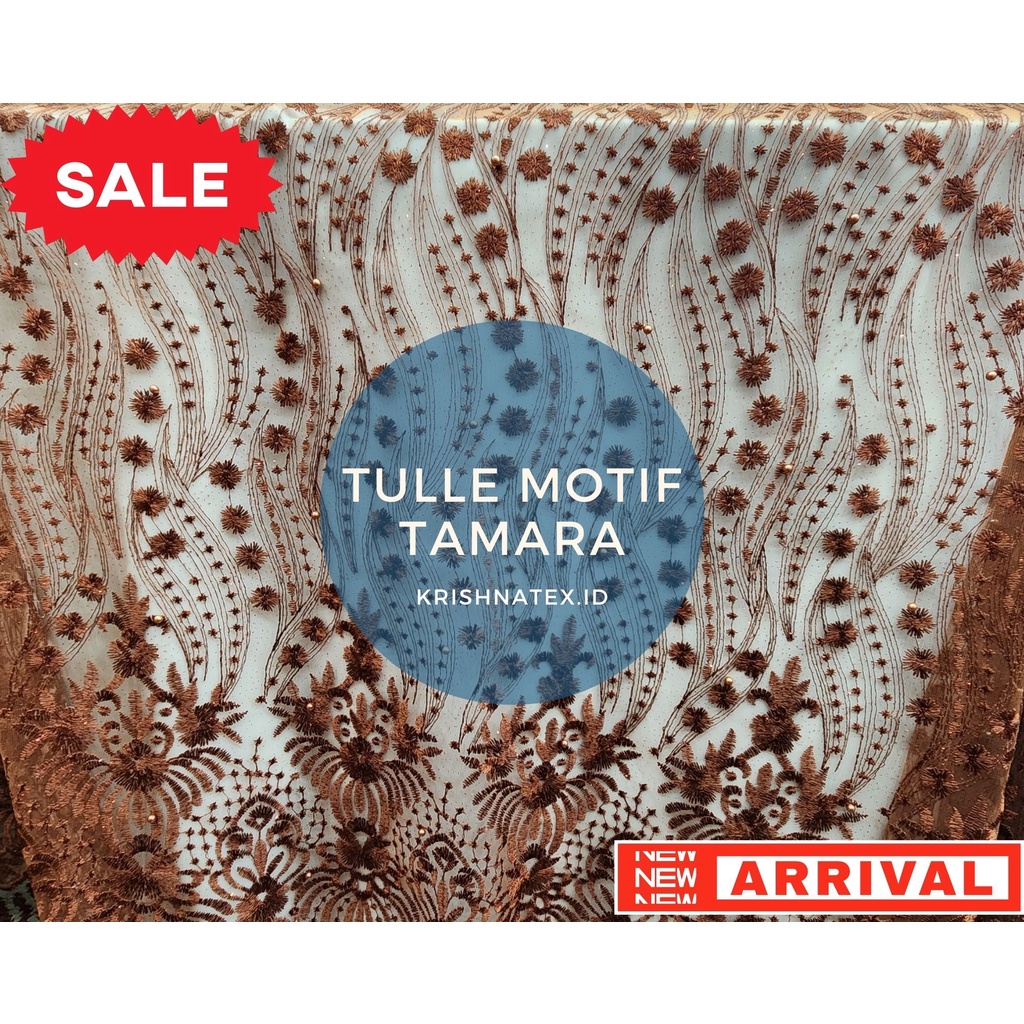 Jual Kain Bahan Brokat Brukat Tulle Tille Tile Tule Tamara Full Bordir ...