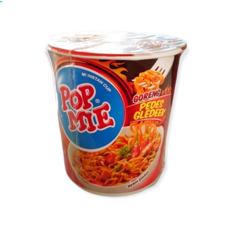 Jual POP MI GORENG PEDES GLEDEK - mie instan cup rasa ayam pedas ...