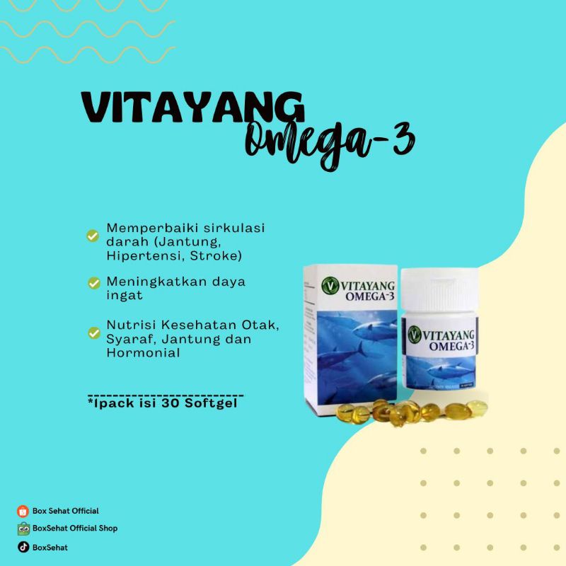 Jual Vitayang Omega 3 Minyak Ikan Obat Kolesterol Sirkulasi darah ...