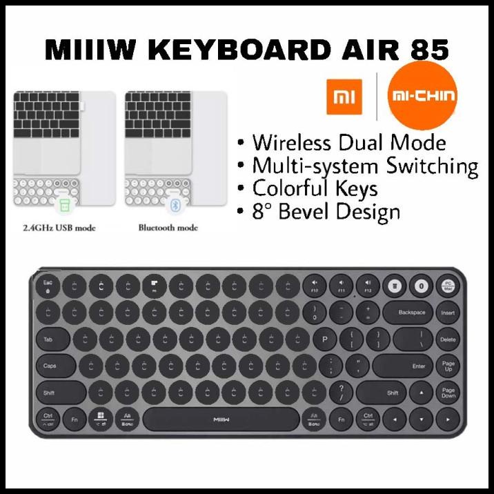 Jual Xiaomi Miiiw Keyboard Air 85 Keys Dual Mode Wireless | Shopee ...