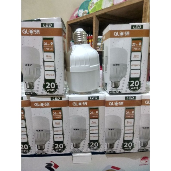 Jual Lampu Bohlam LED GLOSA 20 Watt Super Terang Dan Berkualitas ...