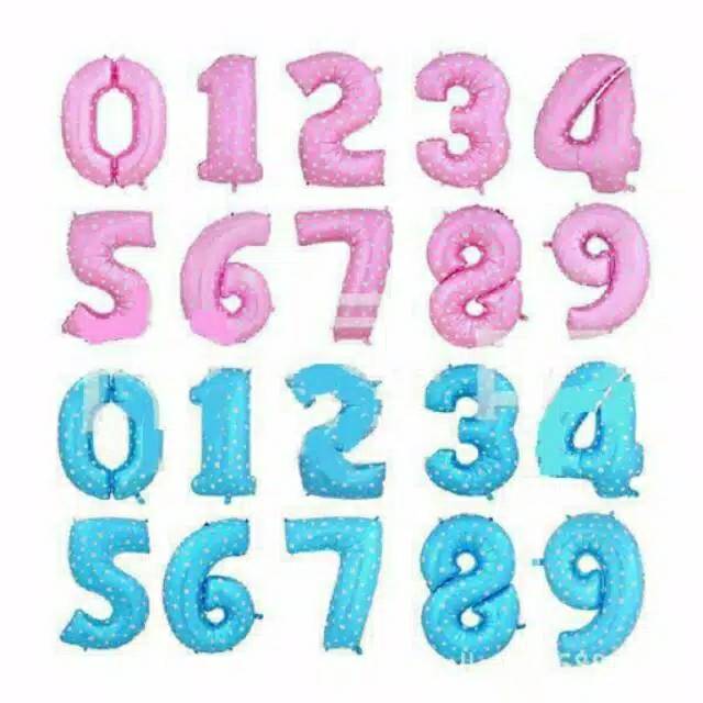Jual Balon angka warna biru | Shopee Indonesia